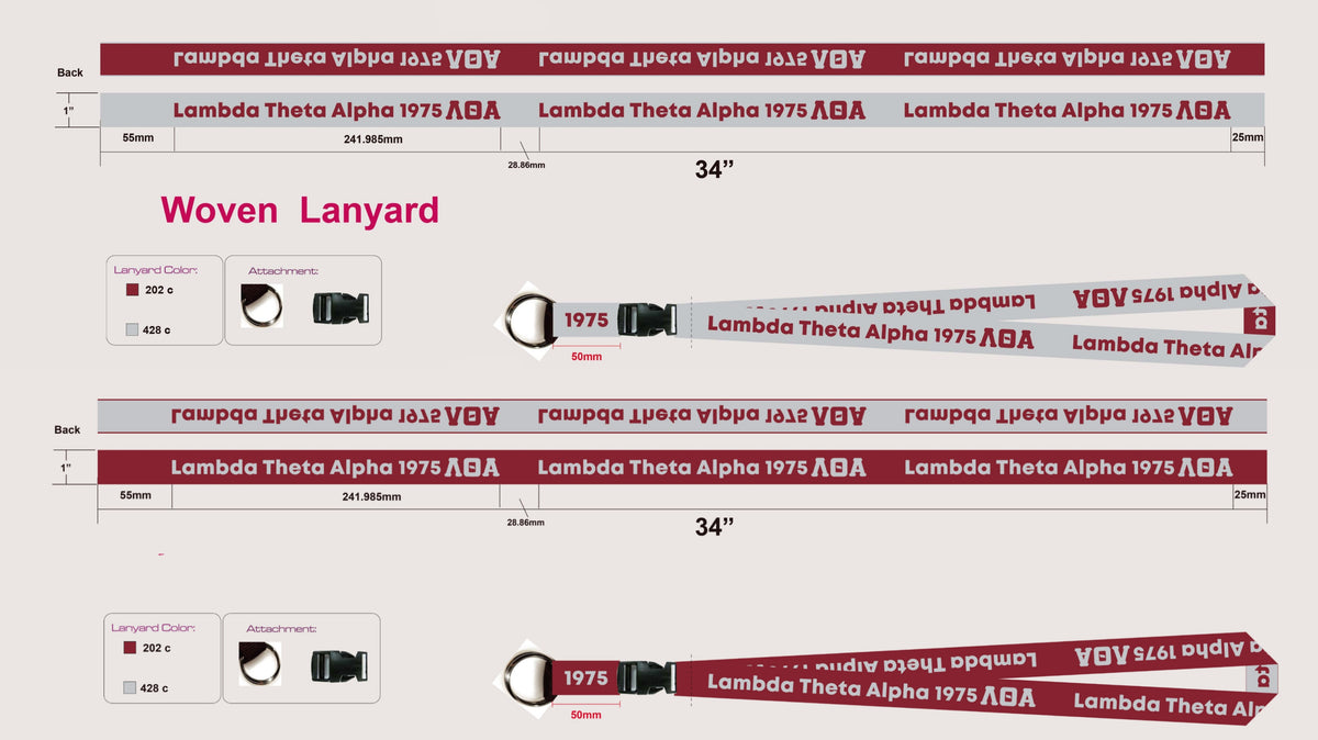 Lanyard | Lambda Theta Alpha – Eleven 19 Designs LLC